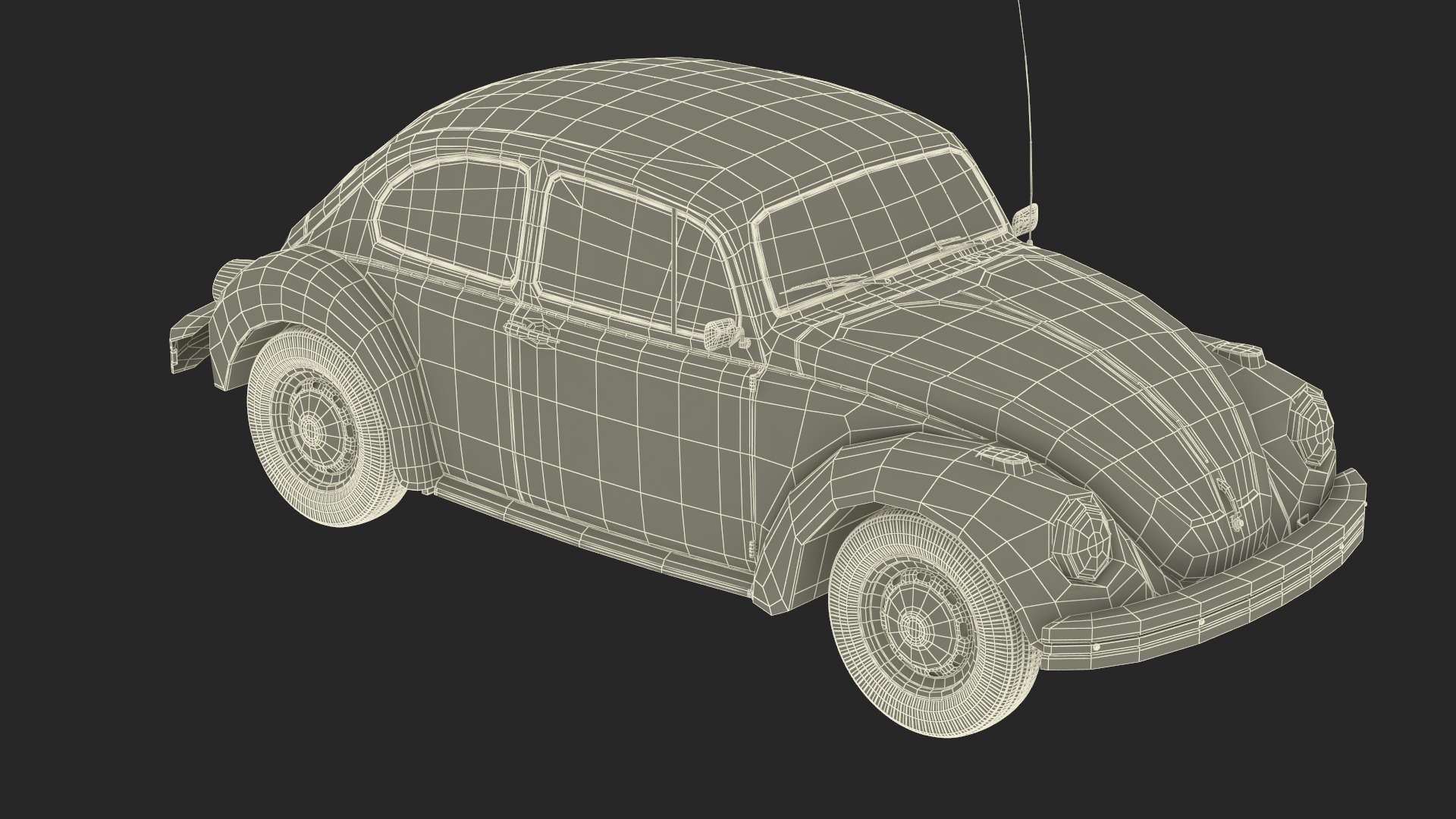 Iconic Volkswagen Beetle Rigged Model - TurboSquid 2263566