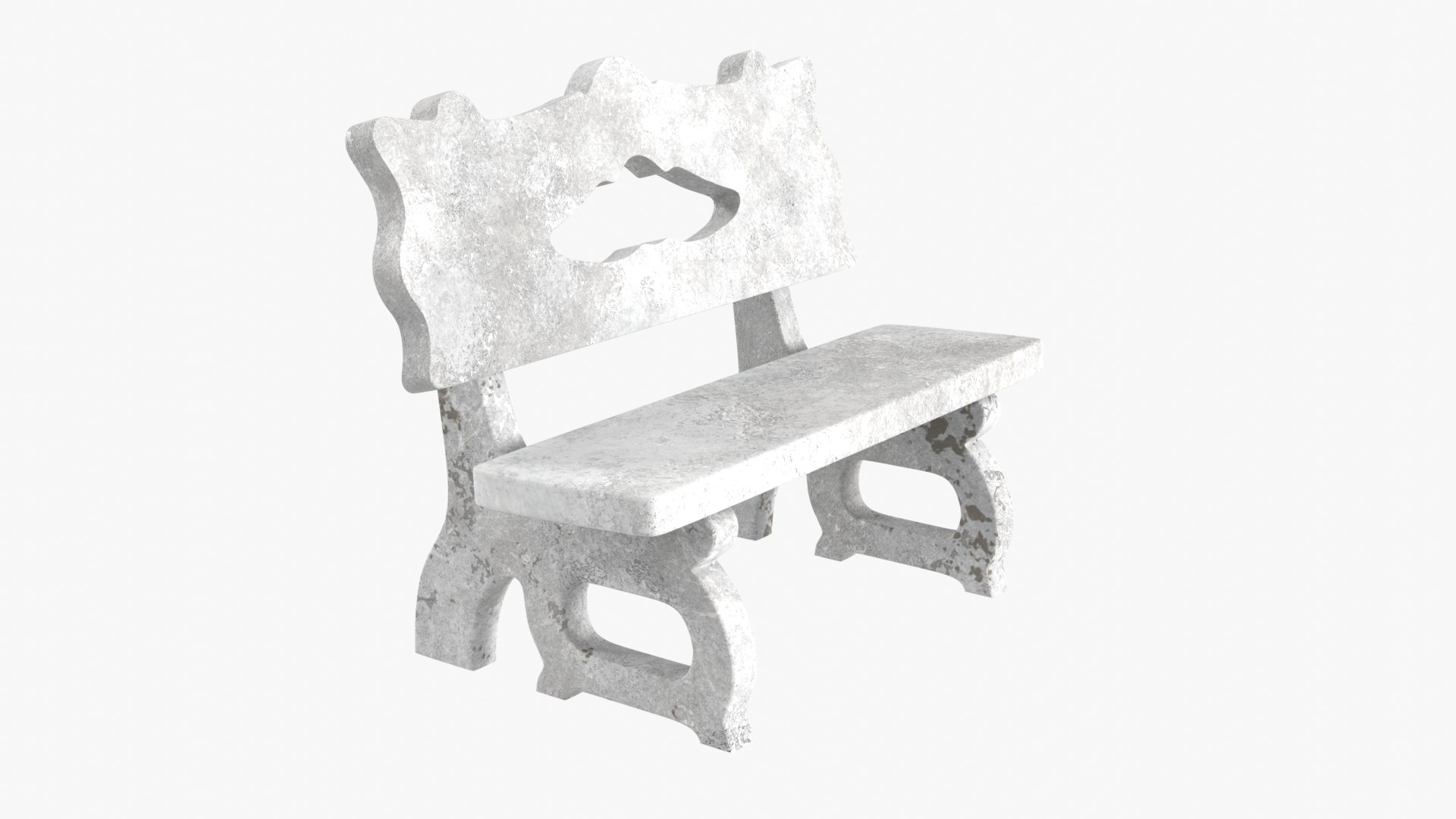 3D Old Concrete Bench 3D Model - TurboSquid 1781045