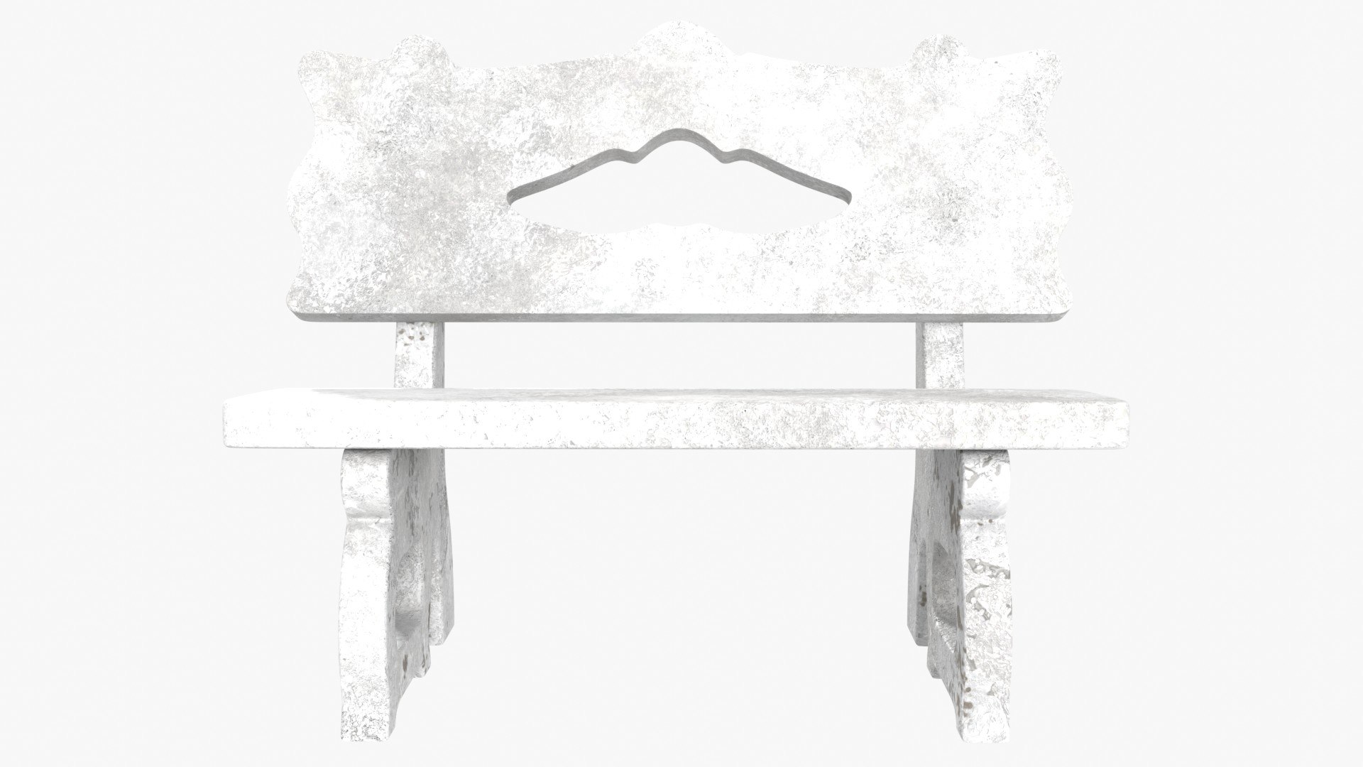 3D Old Concrete Bench 3D Model - TurboSquid 1781045