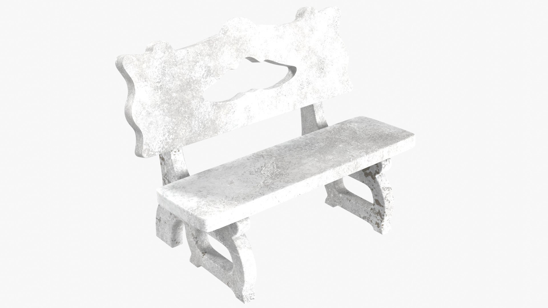 3D Old Concrete Bench 3D Model - TurboSquid 1781045