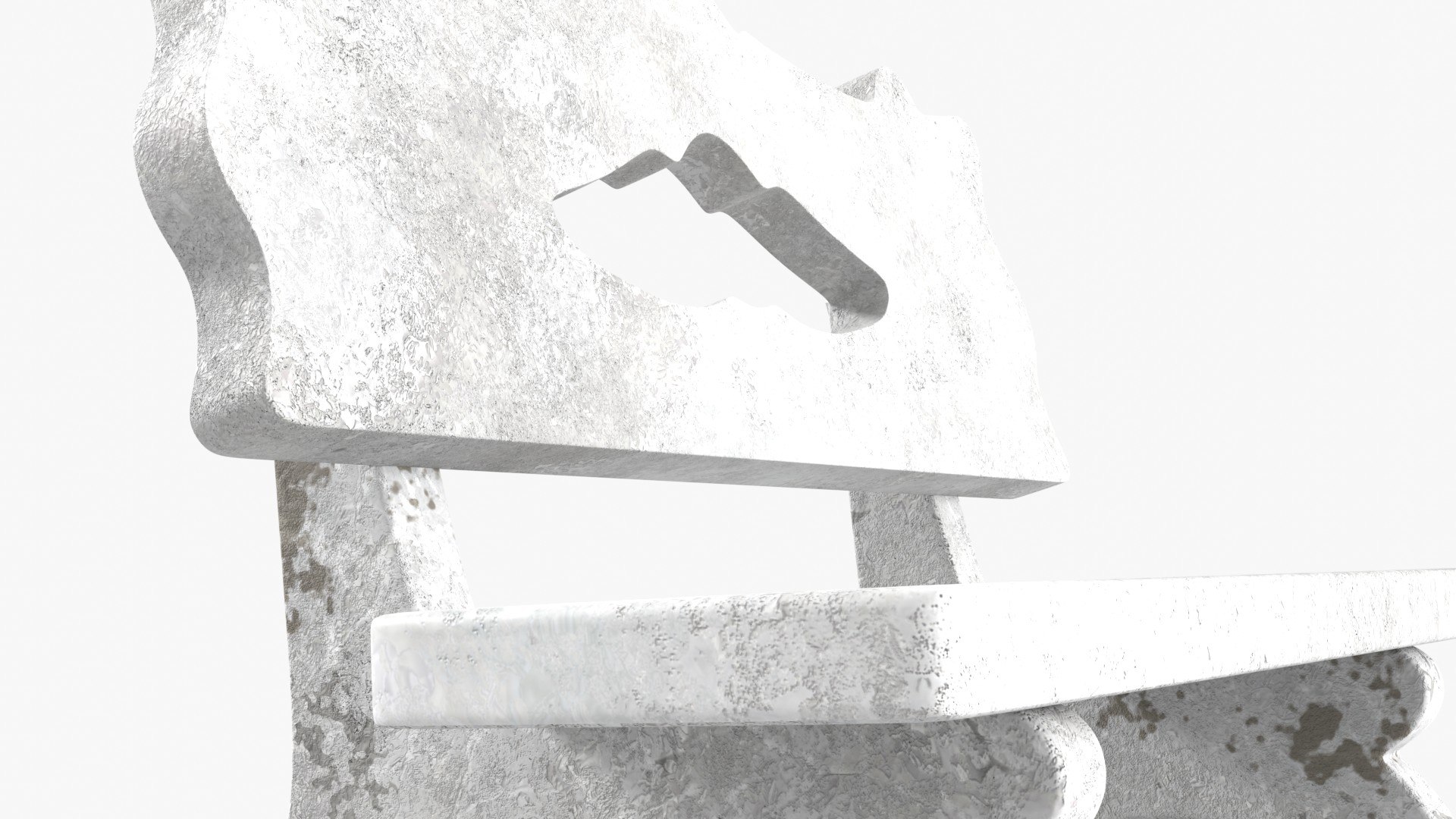 3D Old Concrete Bench 3D Model - TurboSquid 1781045