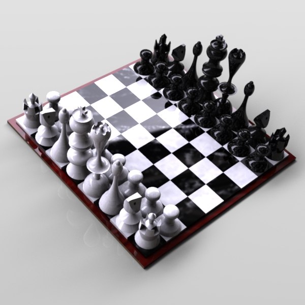 3d chessboard board chess