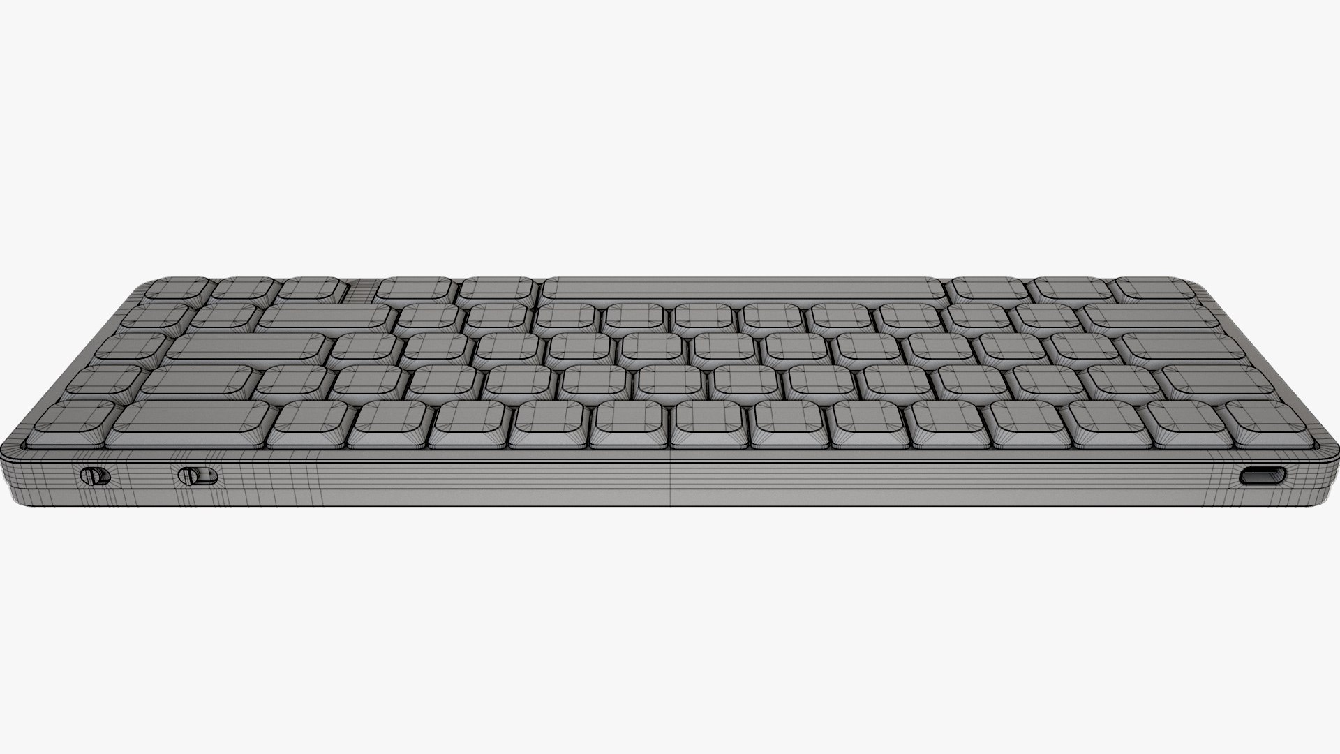 3D 65-Percent Layout Keyboard Black Model - TurboSquid 2074402