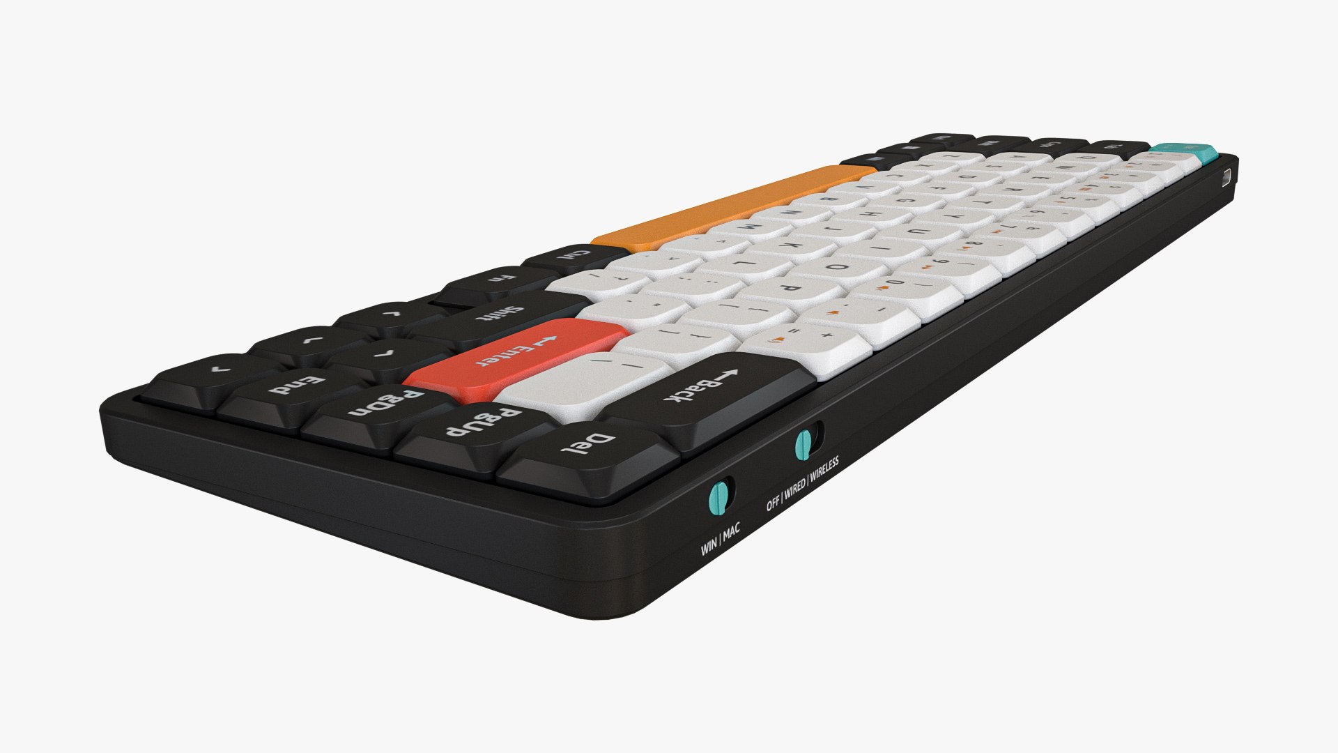 3D 65-Percent Layout Keyboard Black Model - TurboSquid 2074402