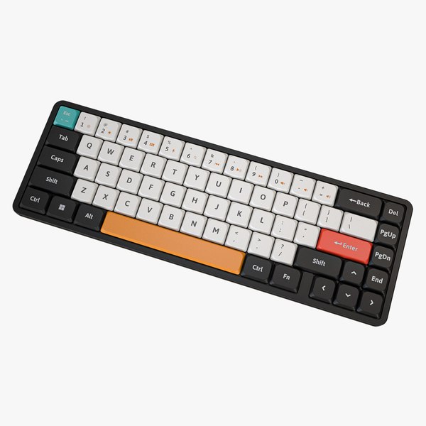 modelo 3d 65-Percent Layout Keyboard Black - TurboSquid 2074402
