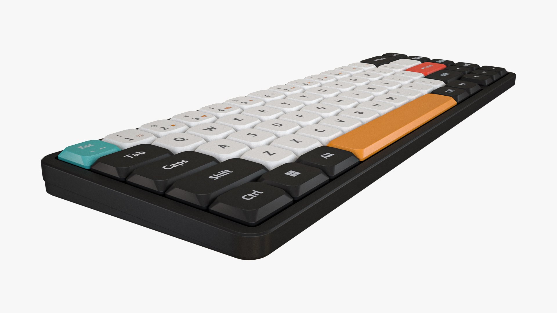 3D 65-Percent Layout Keyboard Black Model - TurboSquid 2074402