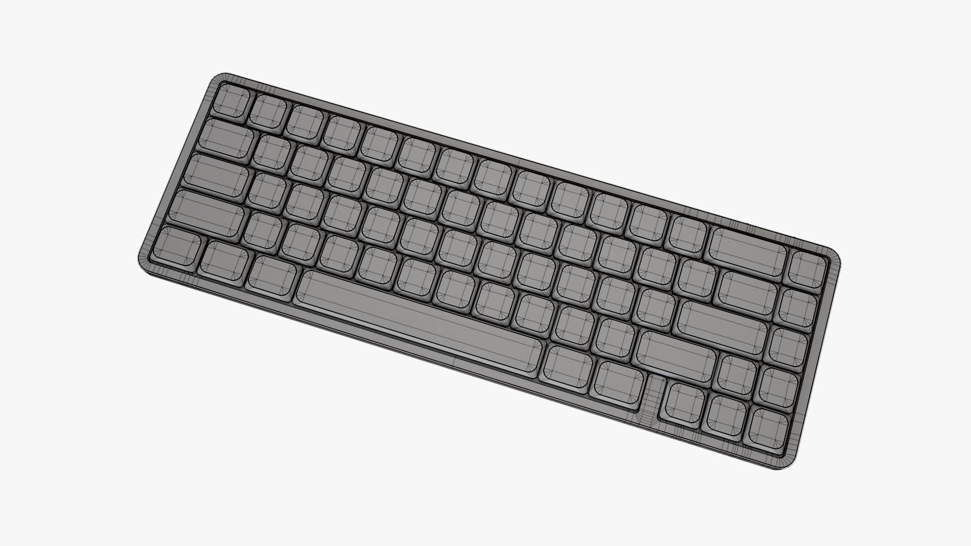 3D 65-Percent Layout Keyboard Black Model - TurboSquid 2074402