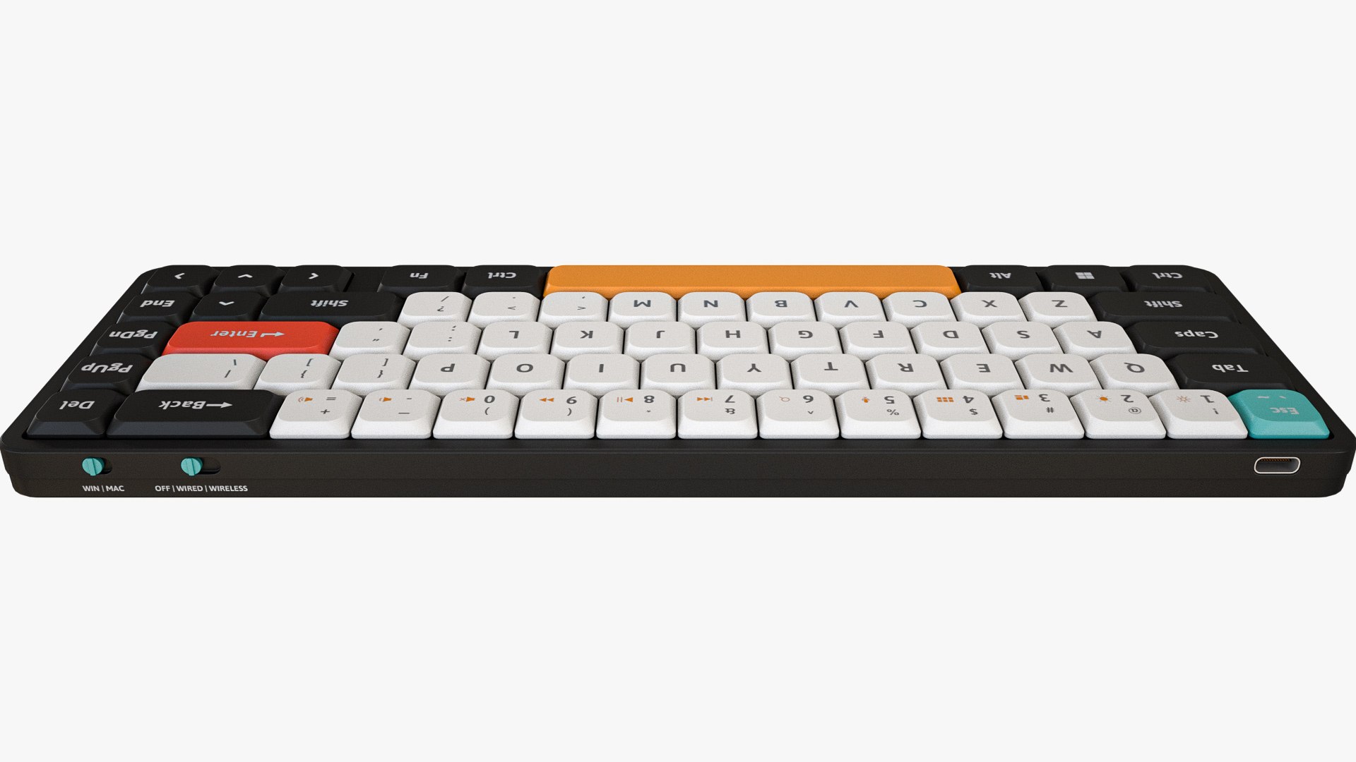 3D 65-Percent Layout Keyboard Black Model - TurboSquid 2074402