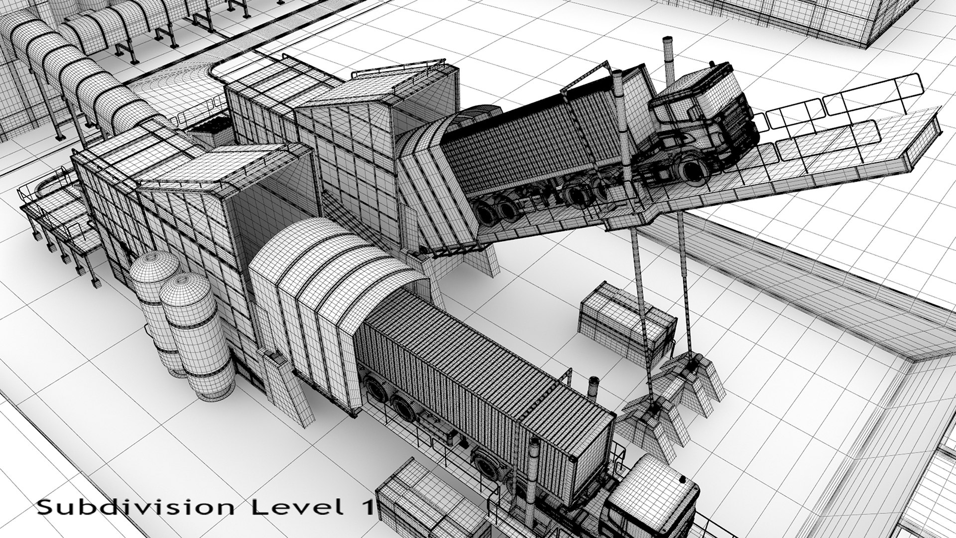 3D Model Truck Unloading Platform - TurboSquid 1758277