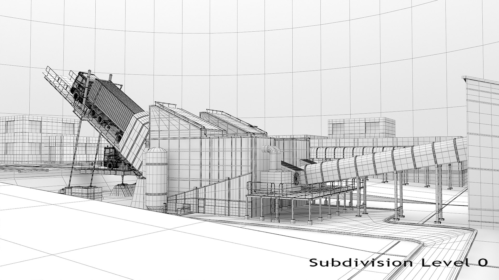 3D Model Truck Unloading Platform - TurboSquid 1758277