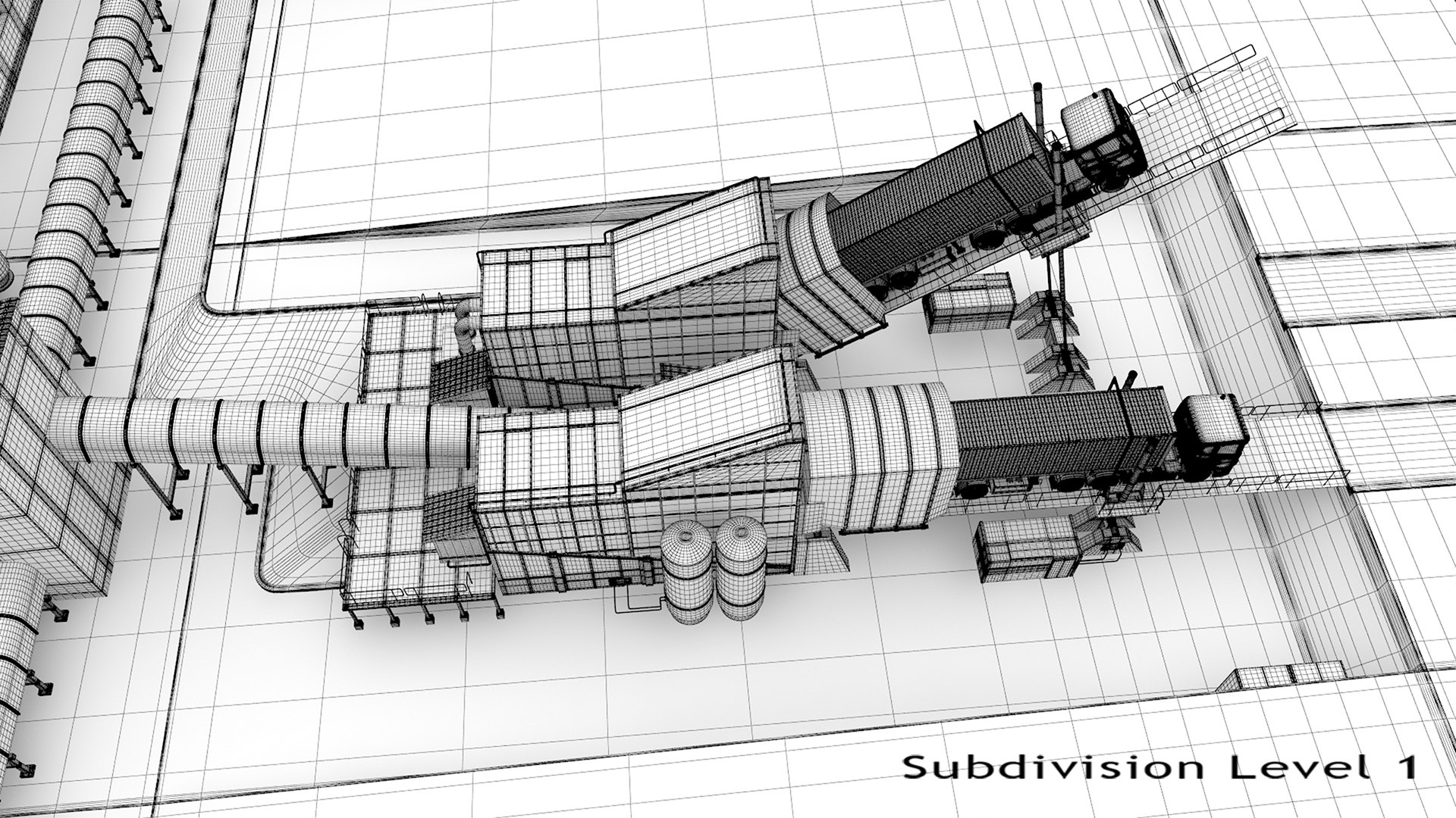 3D Model Truck Unloading Platform - TurboSquid 1758277