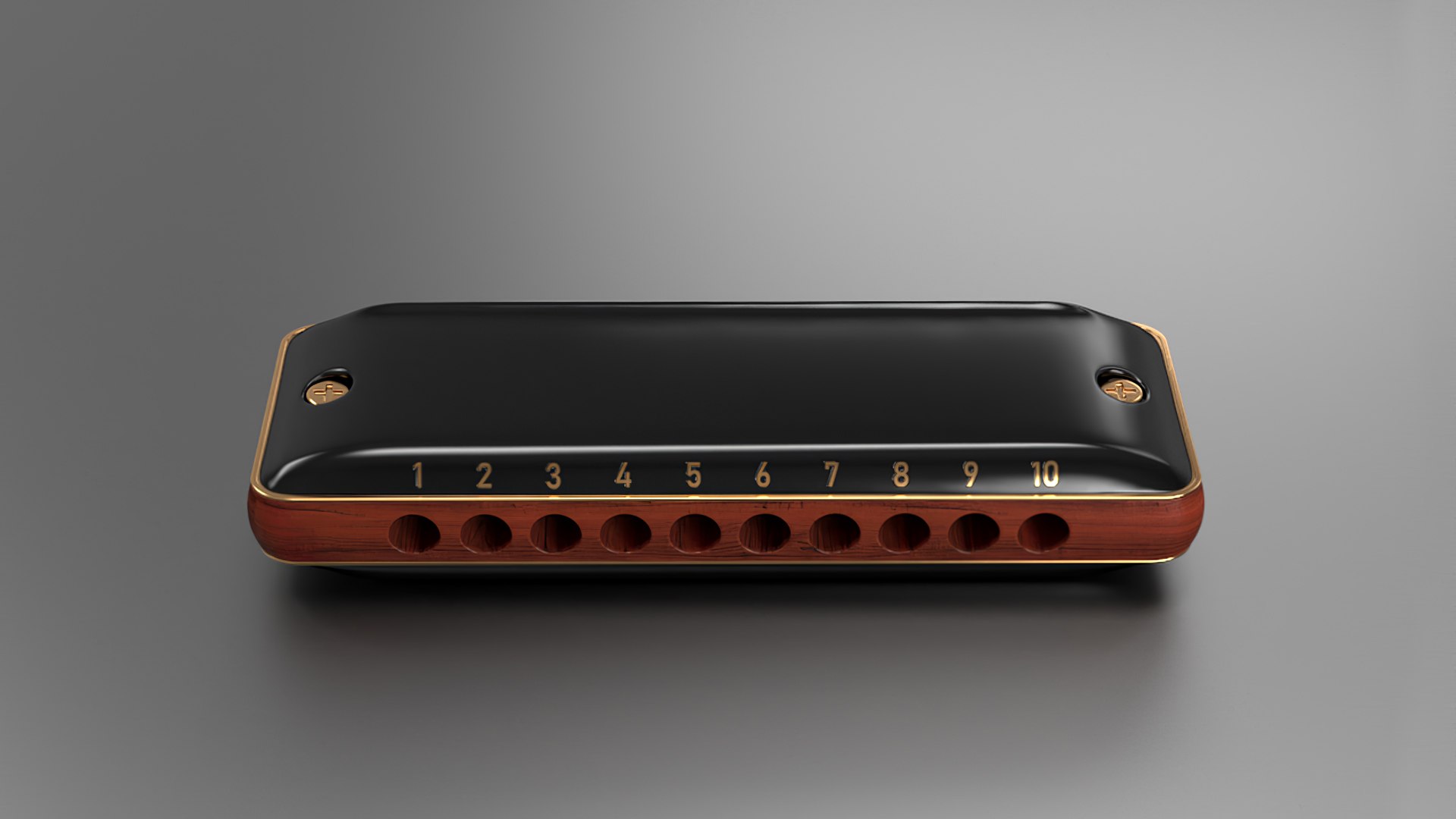 3D harmonica instrument music model - TurboSquid 1604252