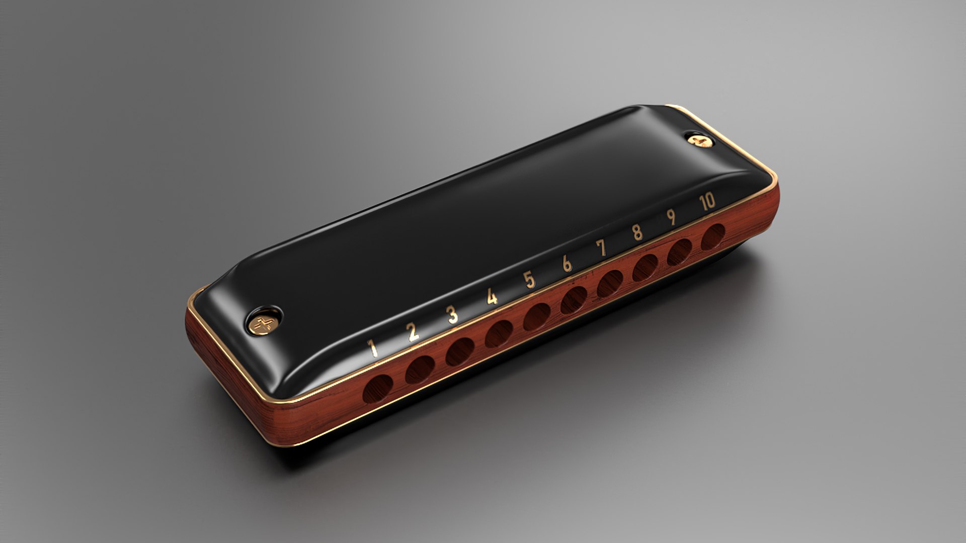 3D harmonica instrument music model - TurboSquid 1604252