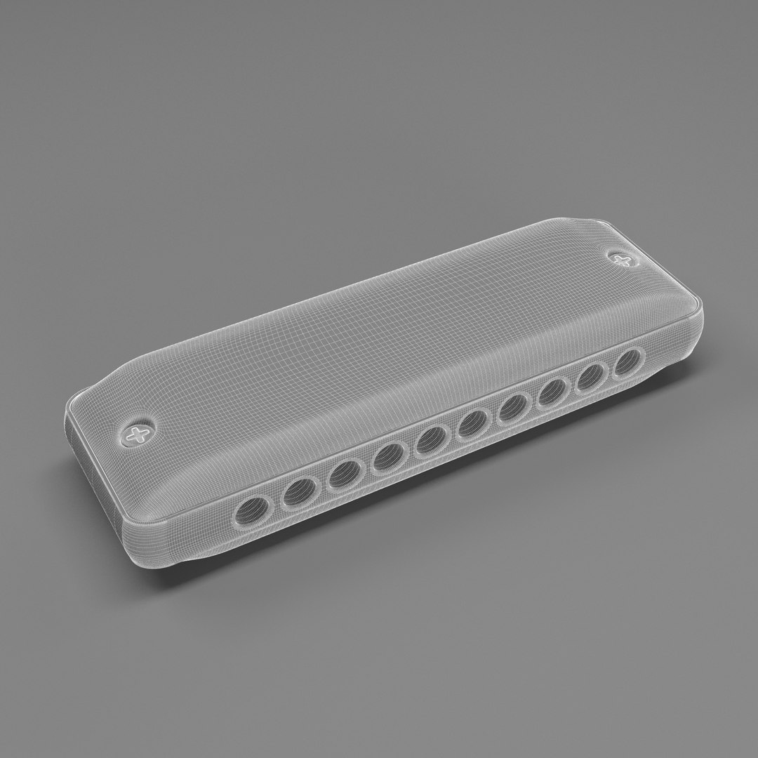 3D harmonica instrument music model - TurboSquid 1604252