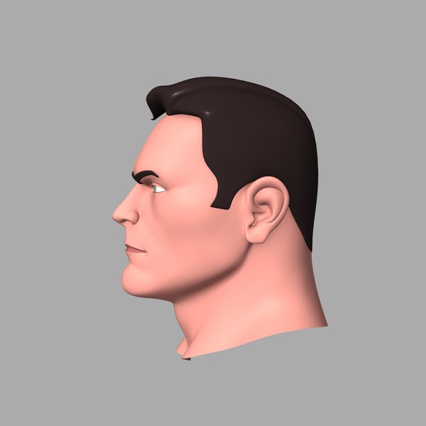 3d man head model