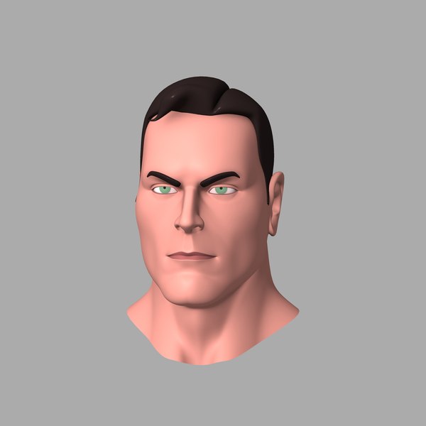 3d man head model