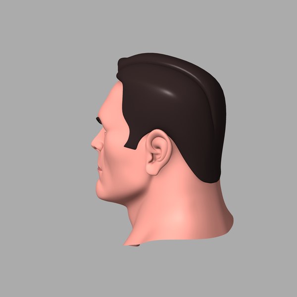 3d man head model