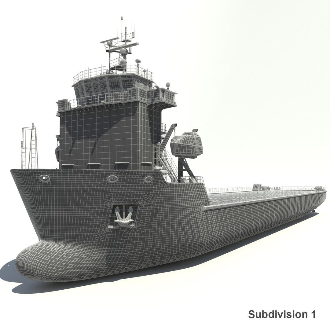 multi-purpose cargo vessel meri 3d model