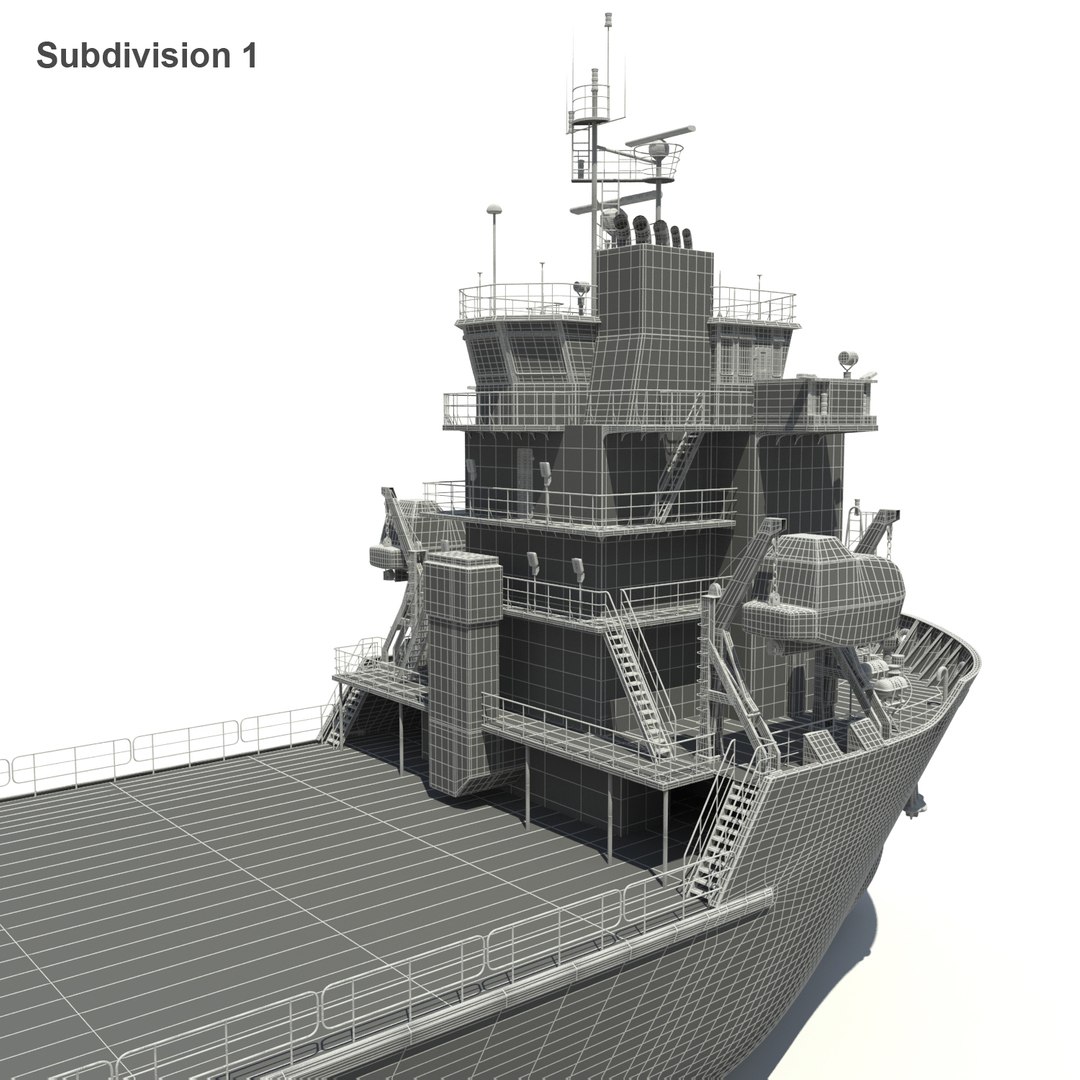 multi-purpose cargo vessel meri 3d model