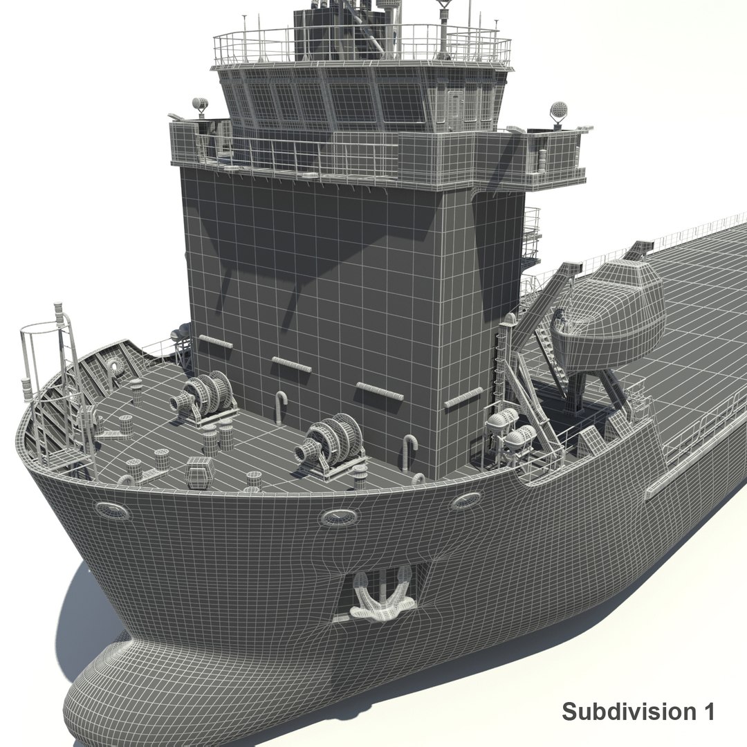 multi-purpose cargo vessel meri 3d model