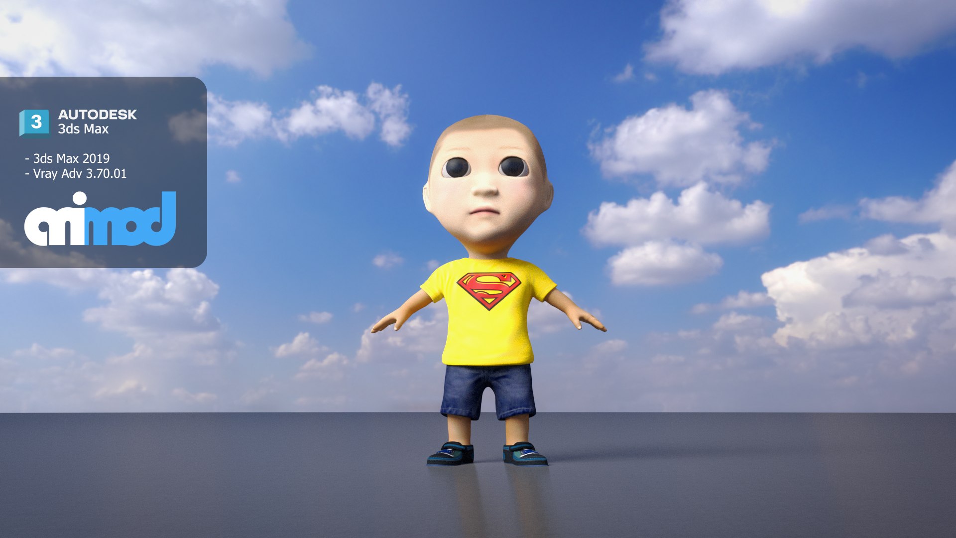 CuteBoyinYellowShirt 3D - TurboSquid 2267313