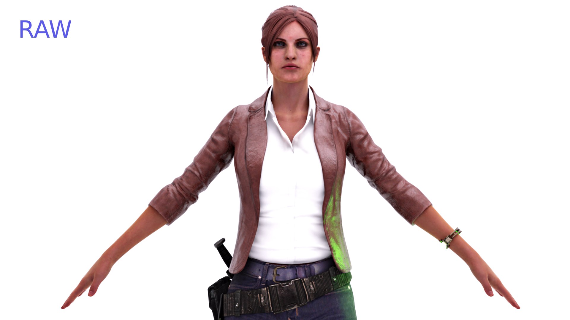 3D Cloie - Realistic Female Action Character 2 Outfits Model ...