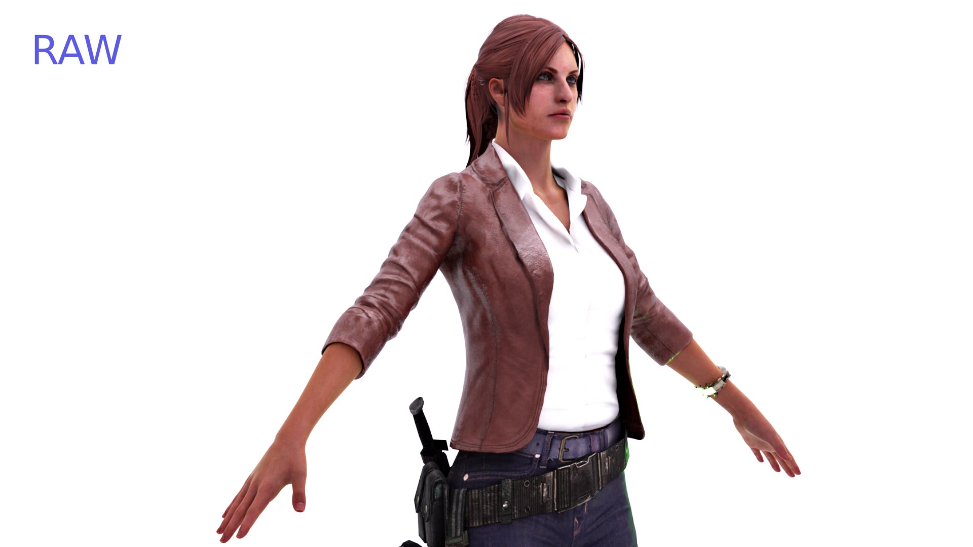 3D Cloie - Realistic Female Action Character 2 Outfits Model ...