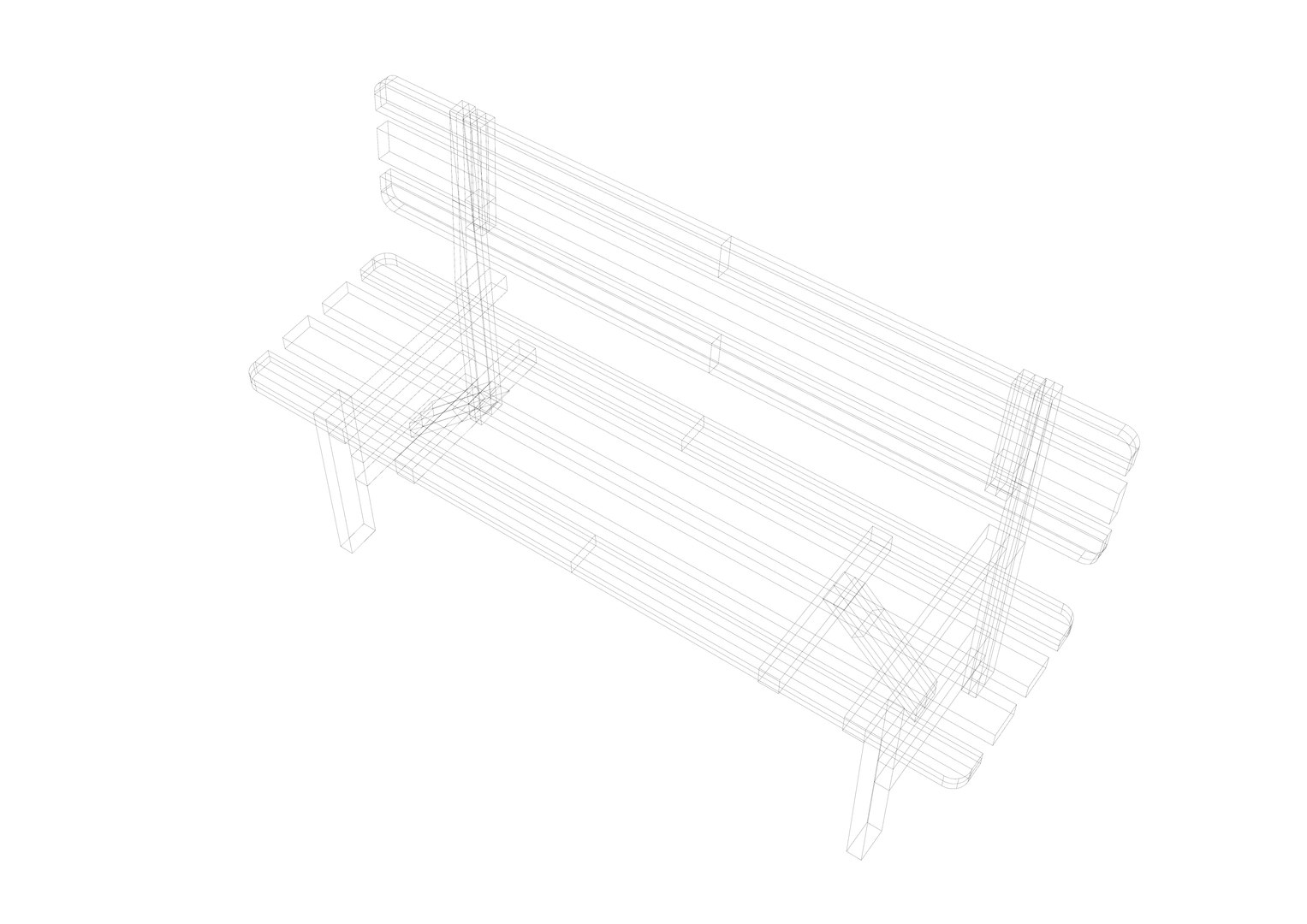 Garden Bench 3D Model - TurboSquid 1369563