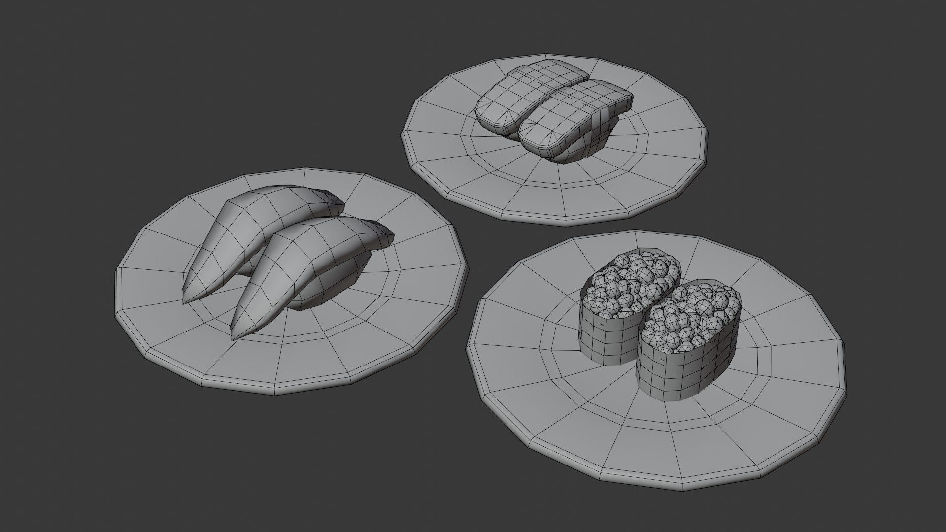 Free 3D Free Sushi Model Low Poly Model - TurboSquid 2334868