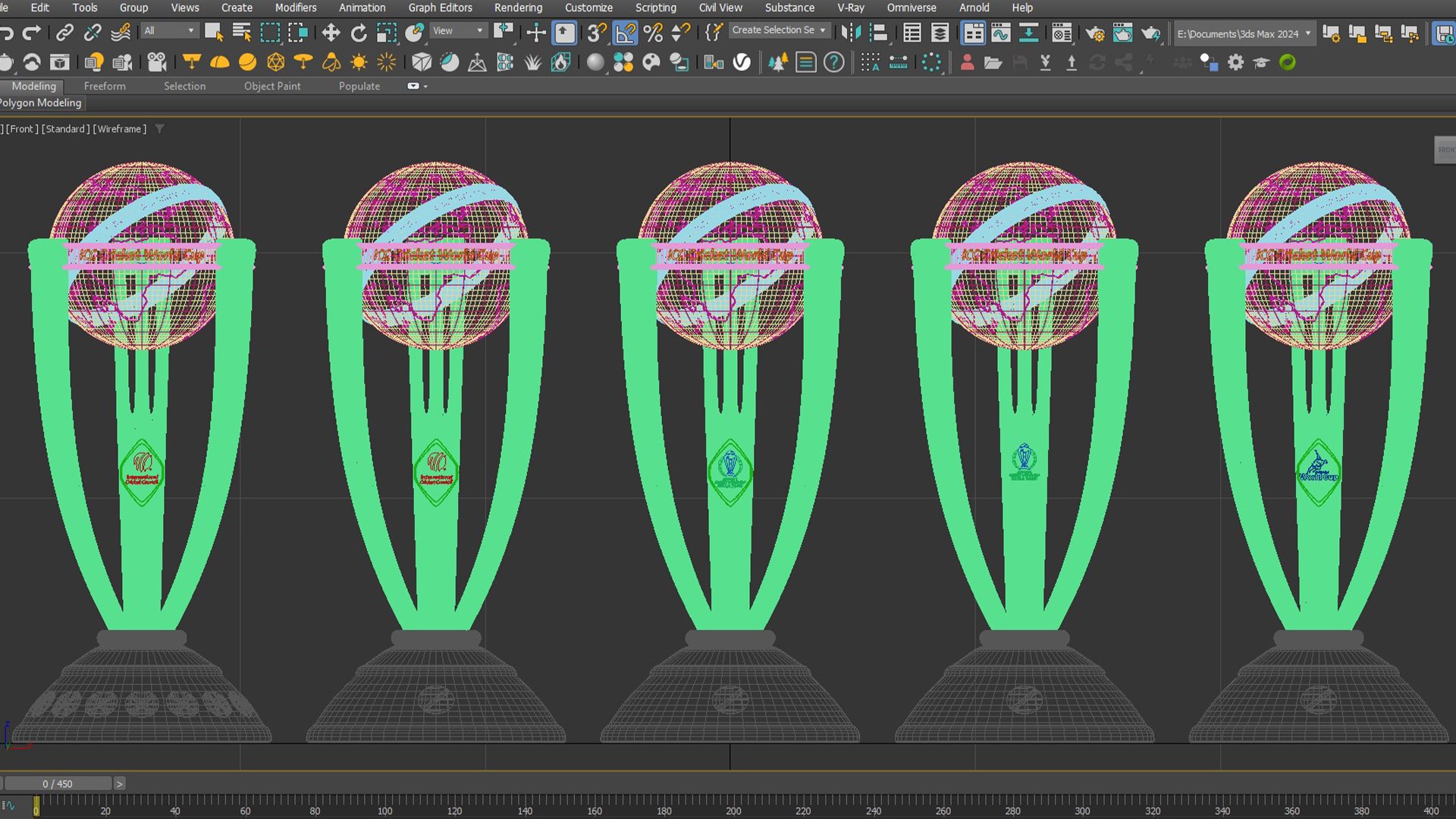 3D ICC Cricket World Cup 2023 ALL Trophy 2023 - TurboSquid 2133016