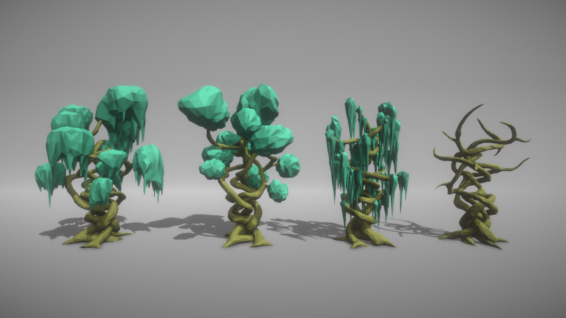 3D Low Poly Fantasy Trees model - TurboSquid 2140568