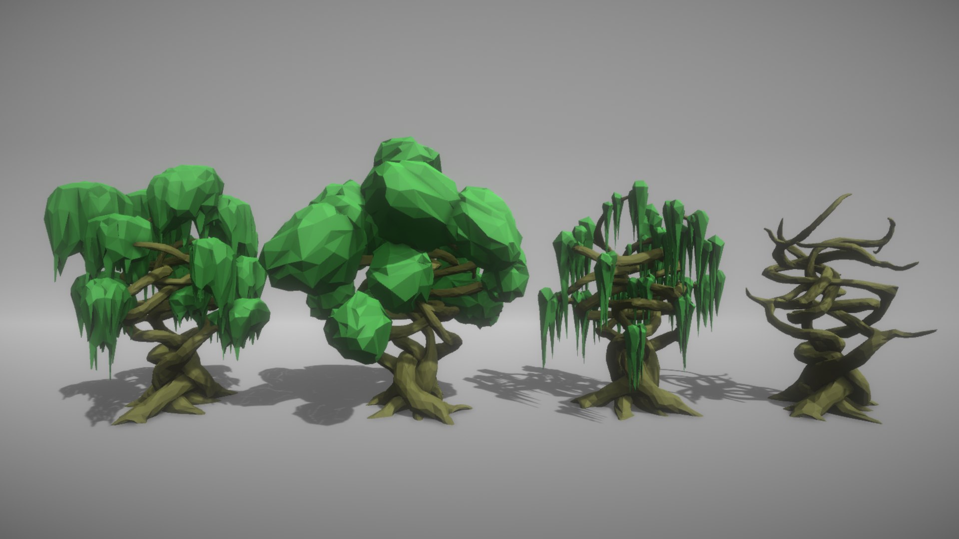 3D Low Poly Fantasy Trees model - TurboSquid 2140568