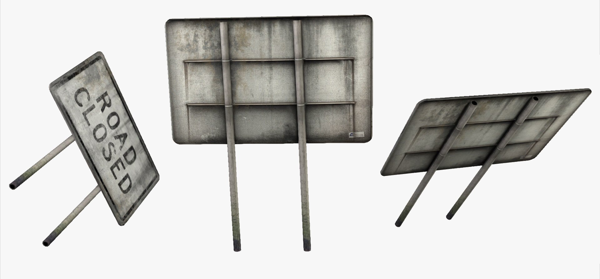 3d Old Road Sign Model