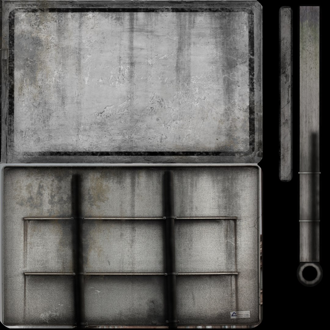 3d Old Road Sign Model