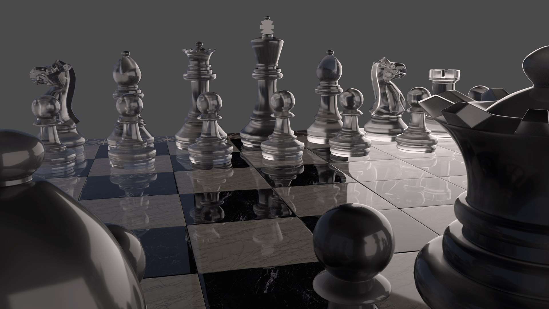 3D Glass Chess - TurboSquid 2138007