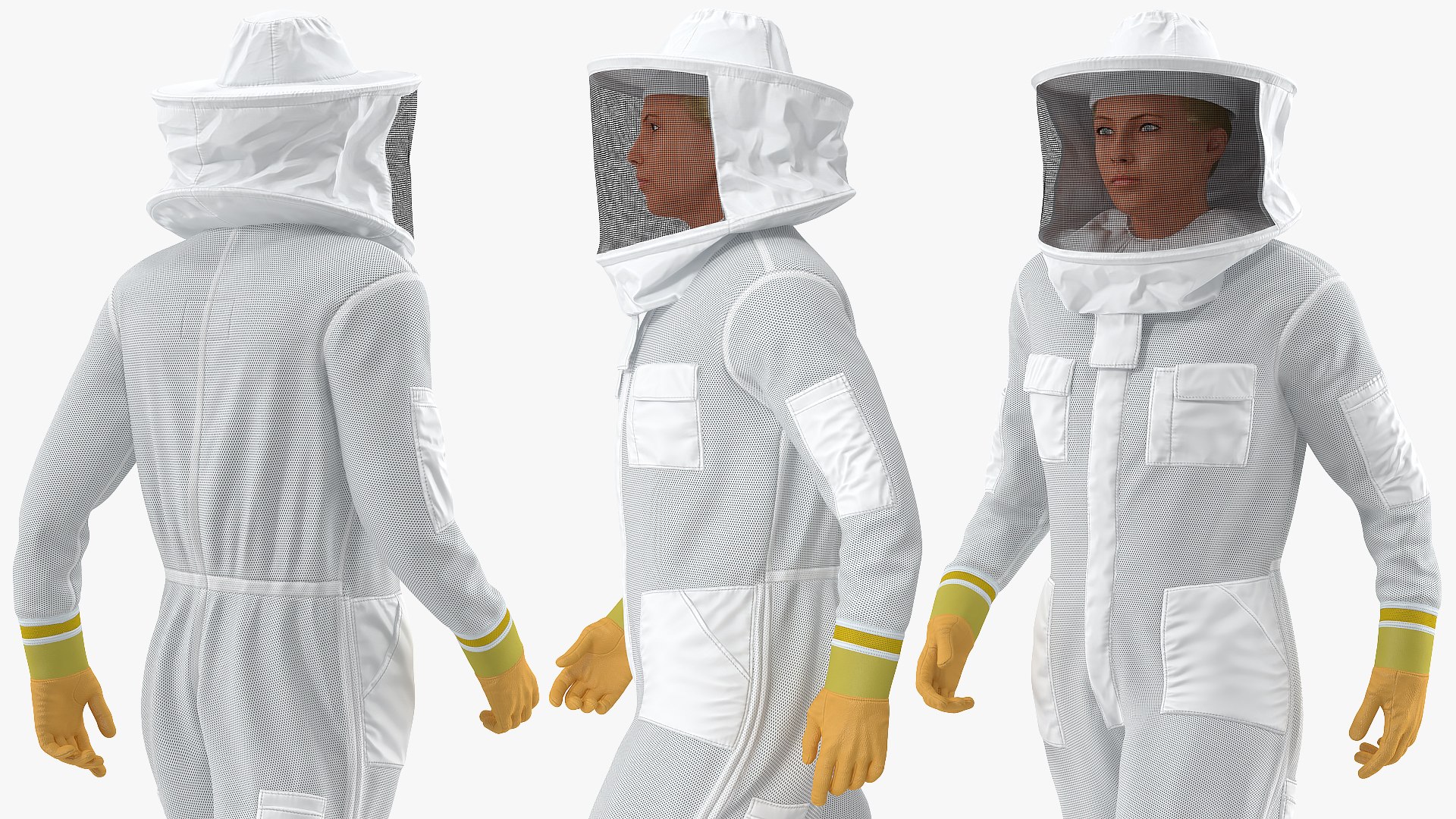 3D female professional beekeeper walking - TurboSquid 1647000