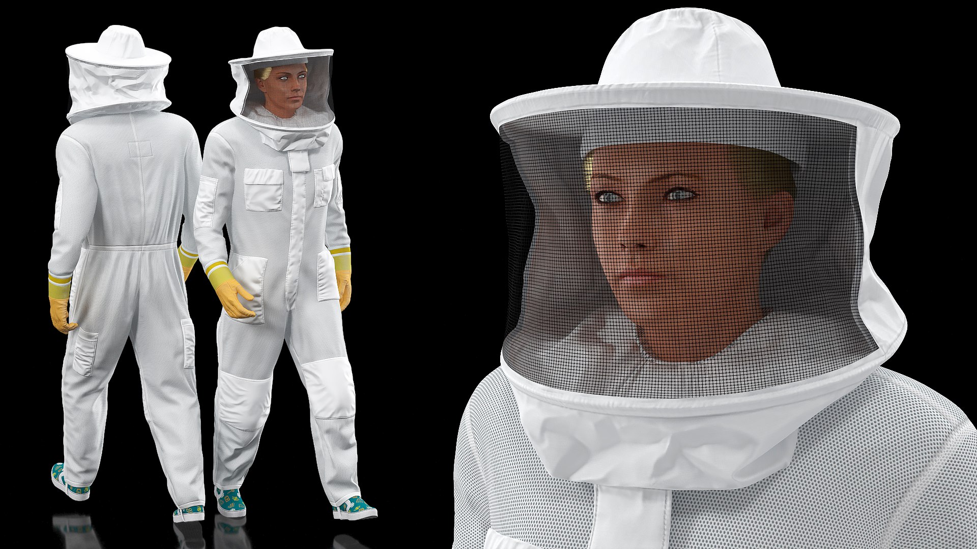 3D female professional beekeeper walking - TurboSquid 1647000