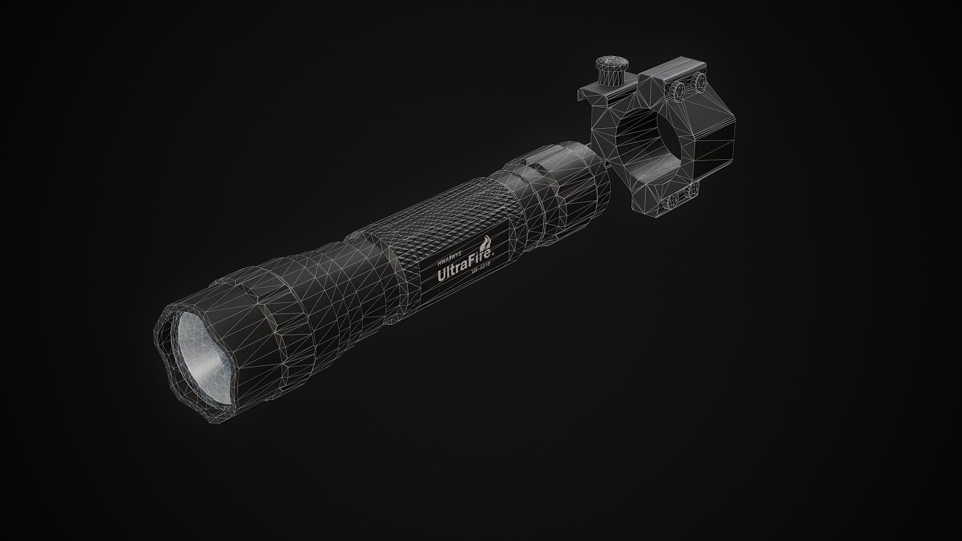 3D Flashlight UltraFire WF501B With Mount Model - TurboSquid 1896562