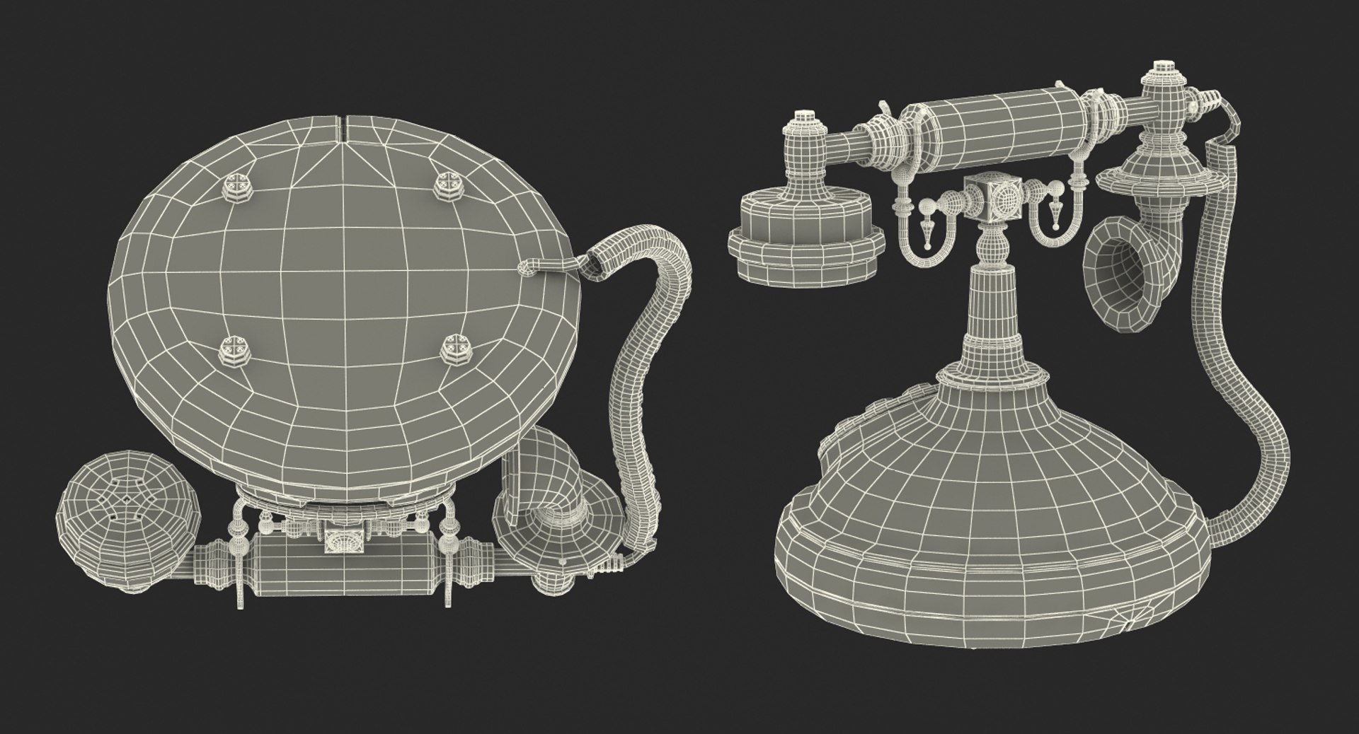 3D rotary phones - TurboSquid 1387940