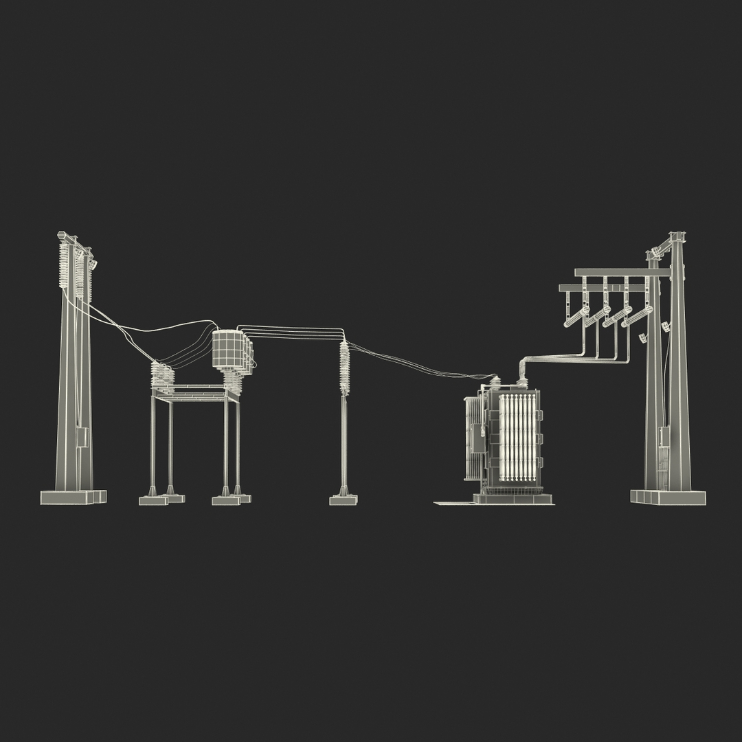 substation station 3d max