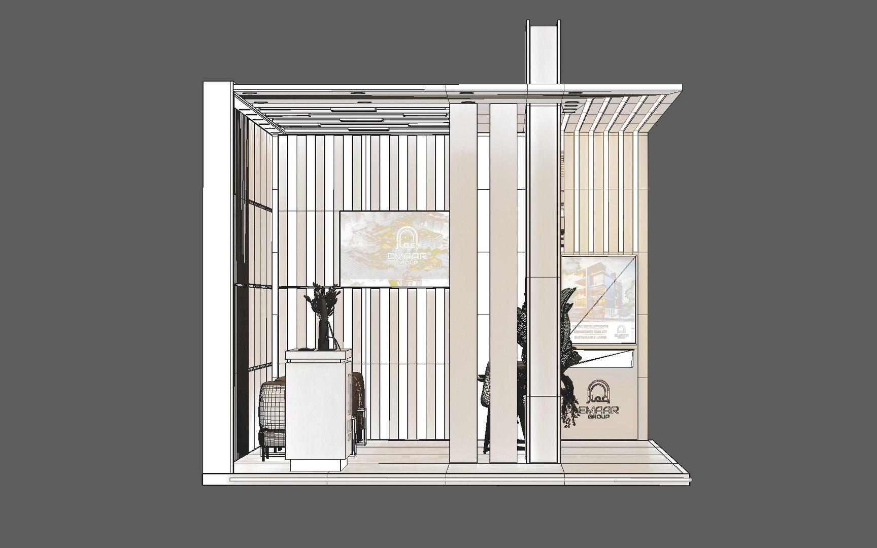 Real Estate Exhibition Stand 3D Model - TurboSquid 2305056