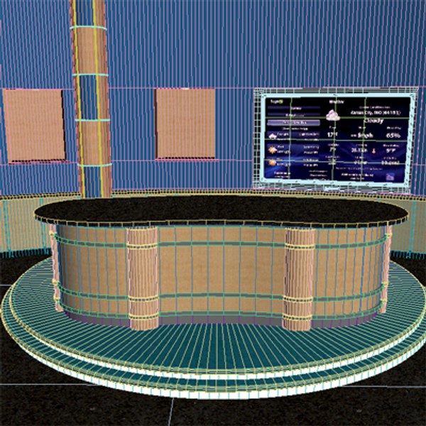 3d model news talk set