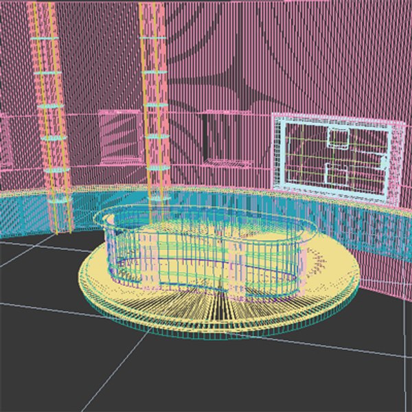 3d model news talk set
