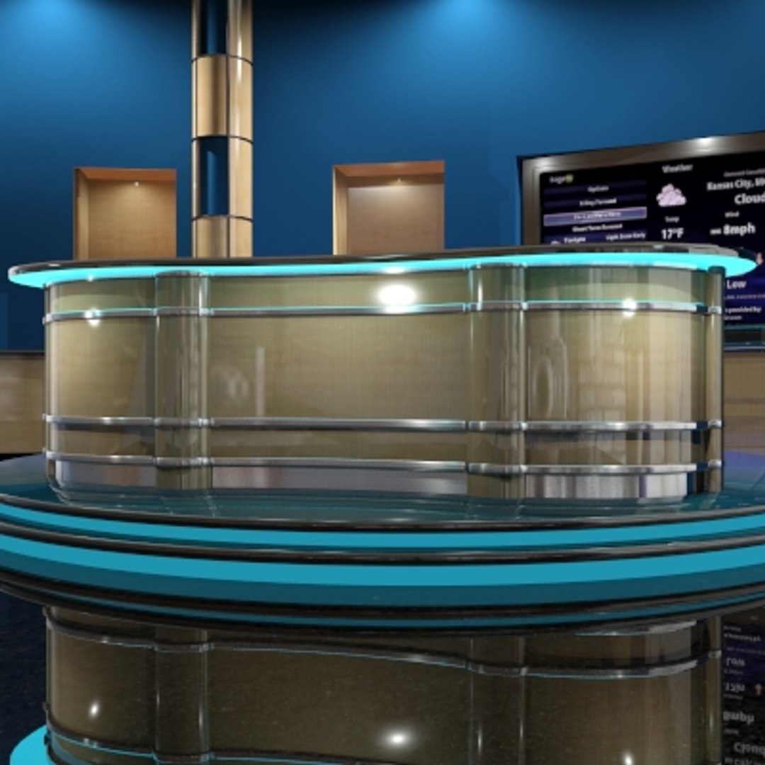 3d Model News Talk Set