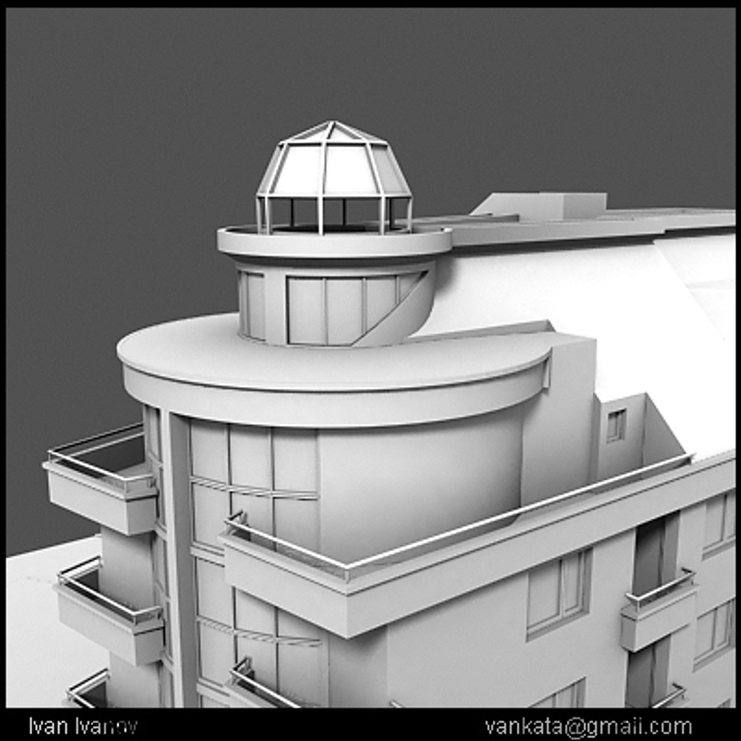 3d building architecture model