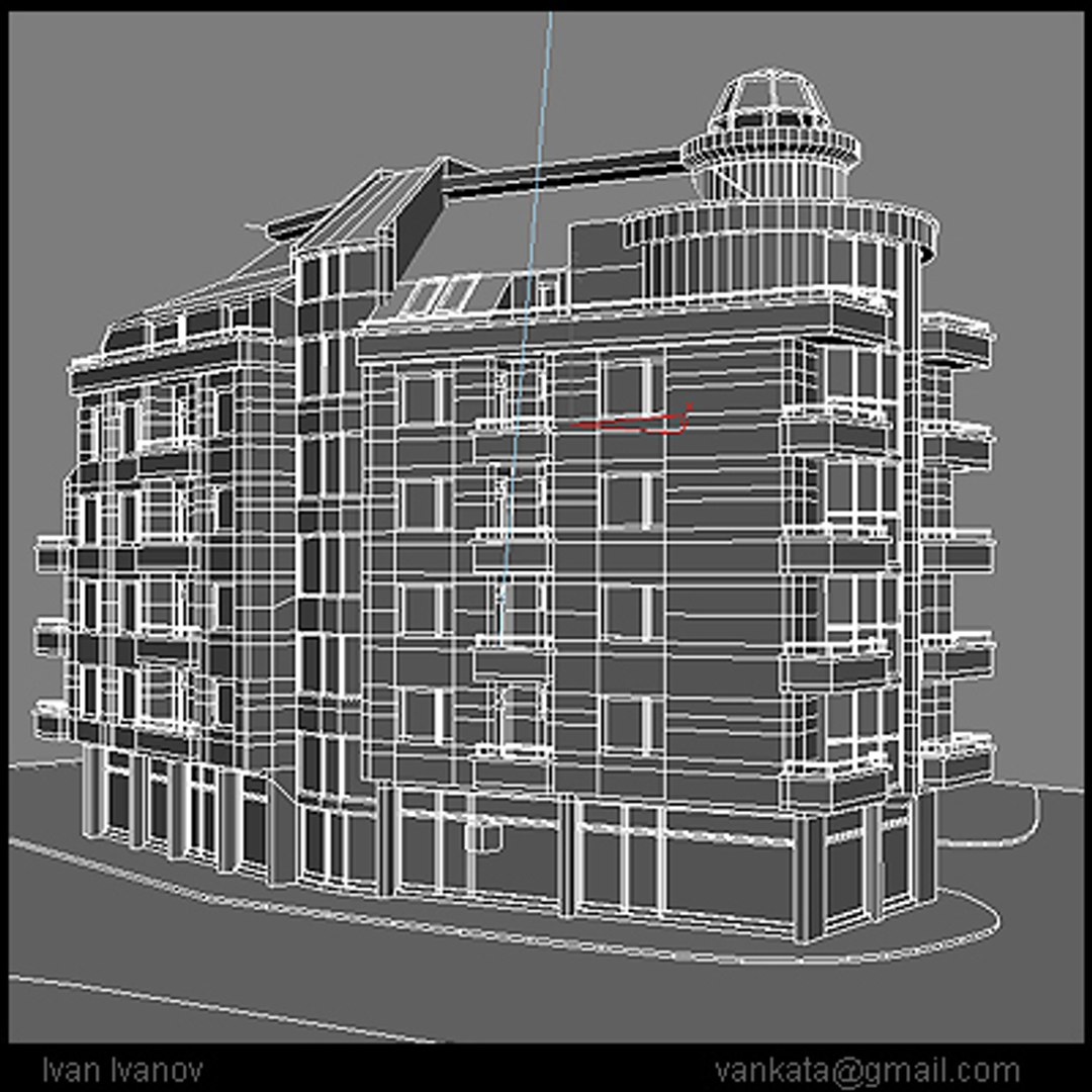 3d building architecture model