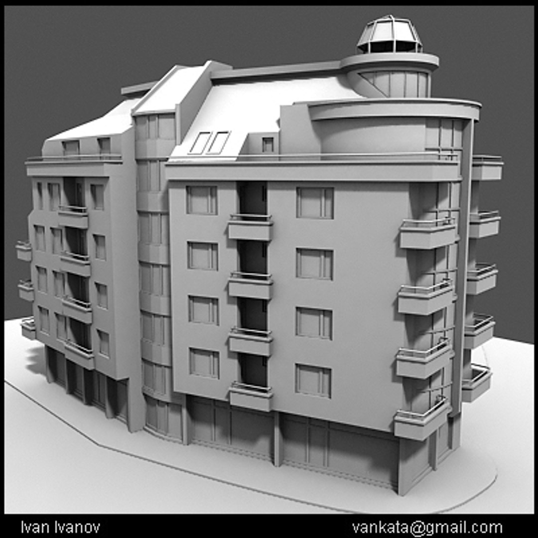 3d building architecture model