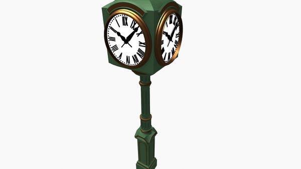 3d model street clock