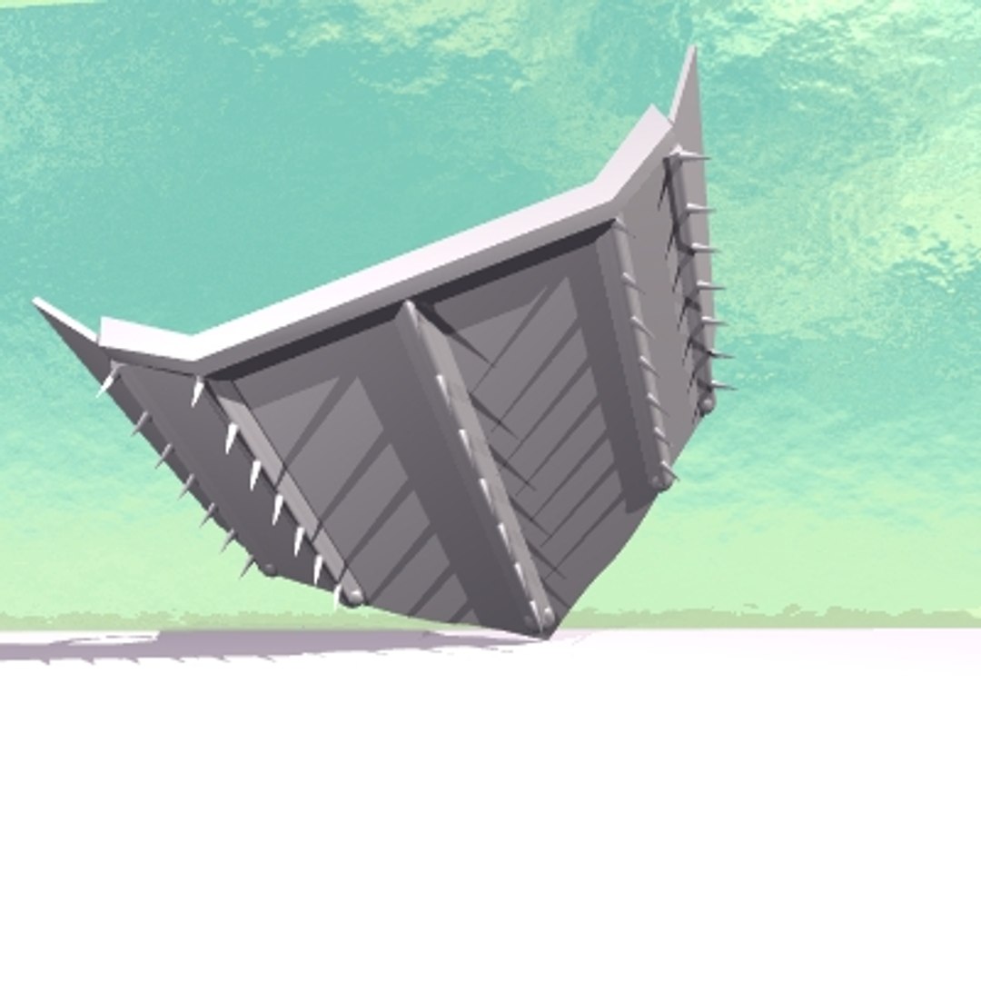 spiked shield 3d lwo