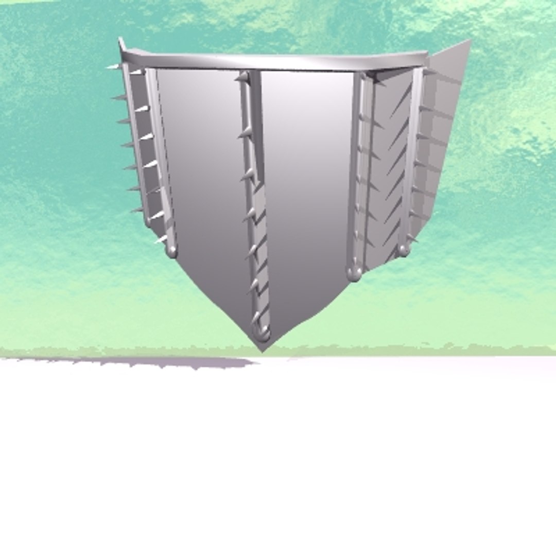 spiked shield 3d lwo